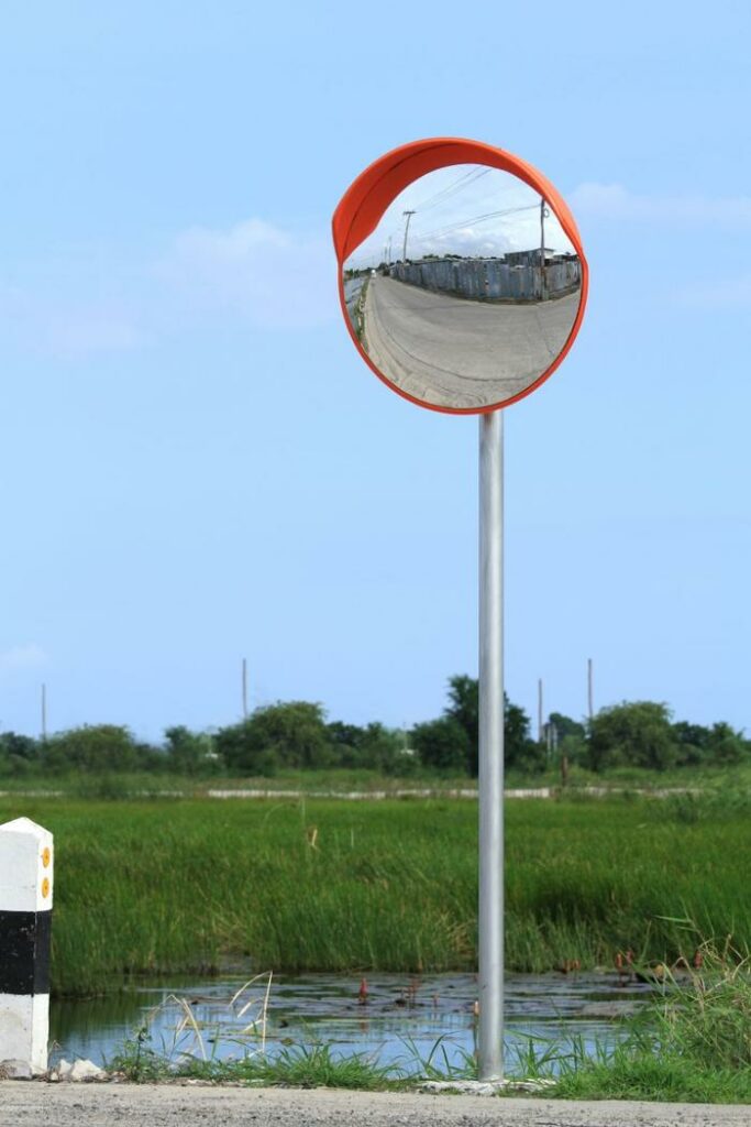 KACA CEMBUNG JALAN 45,60, 80, 100 CM | CONVEX MIRROR OUTDOOR