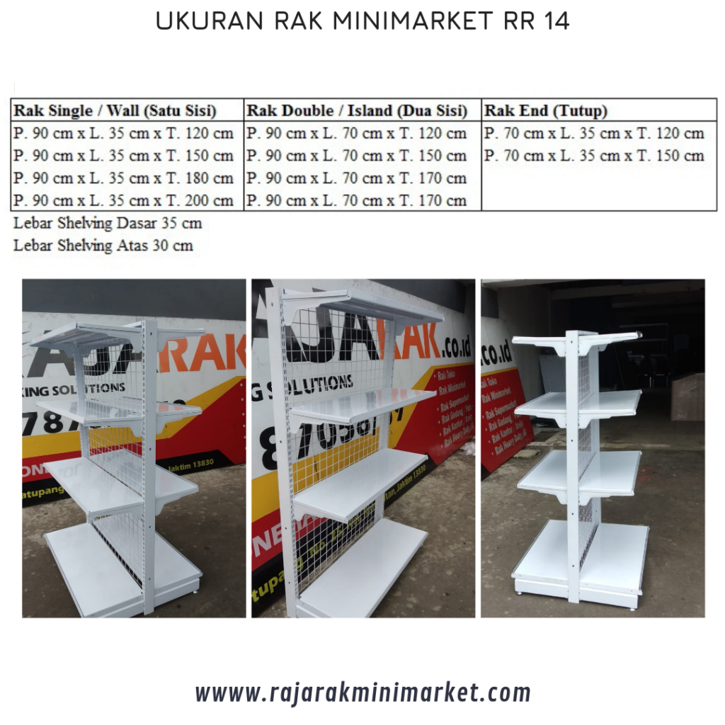 Rak Toko Display Minimarket Modern Tipe RR-14 Raja Rak