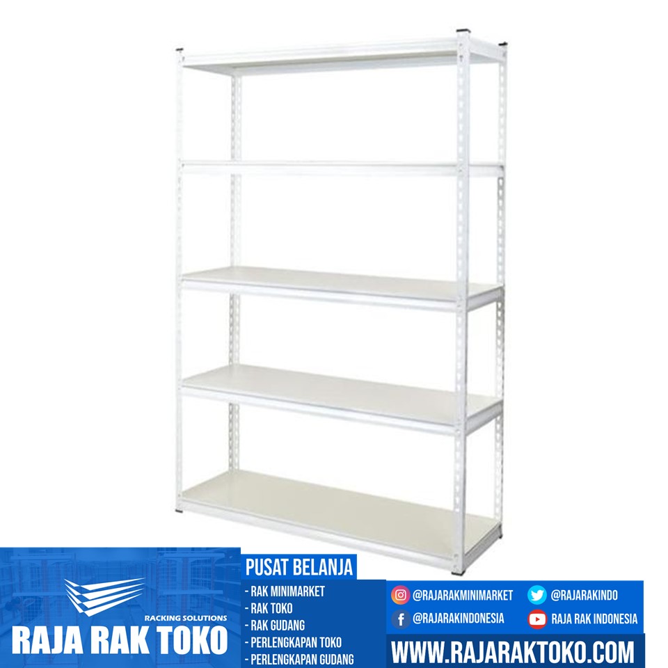Rak Besi 5 Tingkat Putih – Tactix